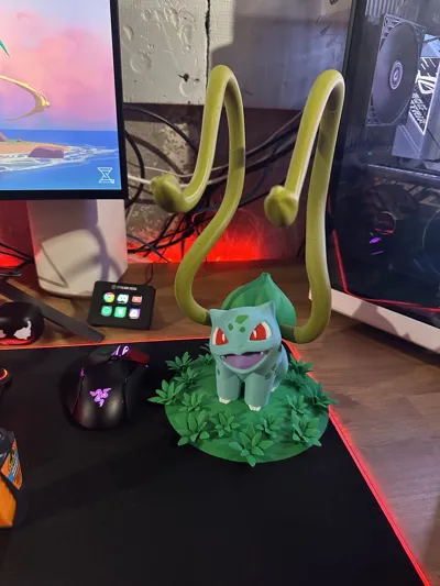 Bulbasaur Headphone Stand by Bulbasaur MakerWorld: Download Free 3D Models