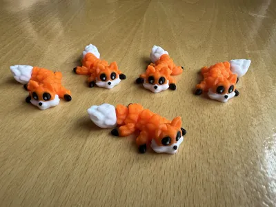 Flexi Fox & Keychain - No supports by 3DeepDesigns - MakerWorld