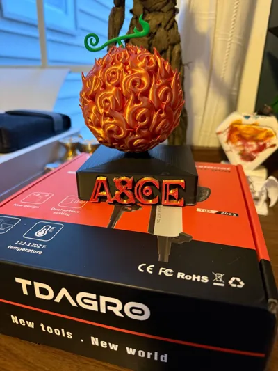 Devil Fruit | Mera Mera no Mi + Stand + ASCE Text by Gigitex MakerWorld ...