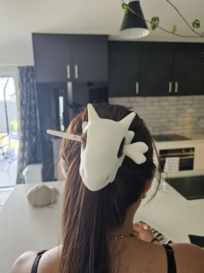 Cubone Skull Hair pin - Free 3D Print Model - MakerWorld