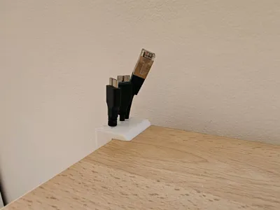 Table side data cable clamp - Free 3D Print Model - MakerWorld