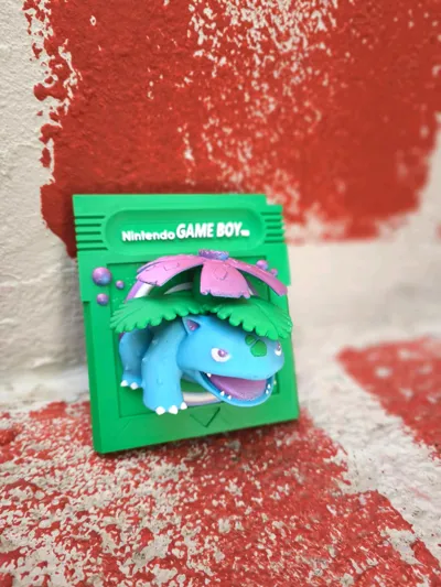 Venusaur Pokemon Green Game Boy Nintendo Cartridge by Nostalgic 3D ...