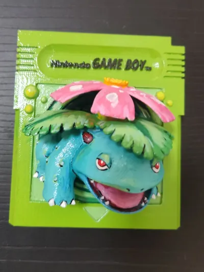 Venusaur Pokemon Green Game Boy Nintendo Cartridge by Nostalgic 3D ...
