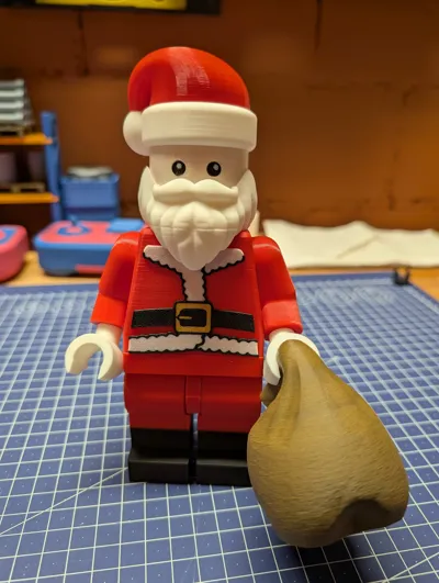 Santa Claus Legos brick style (optimized) - Free 3D Print Model ...