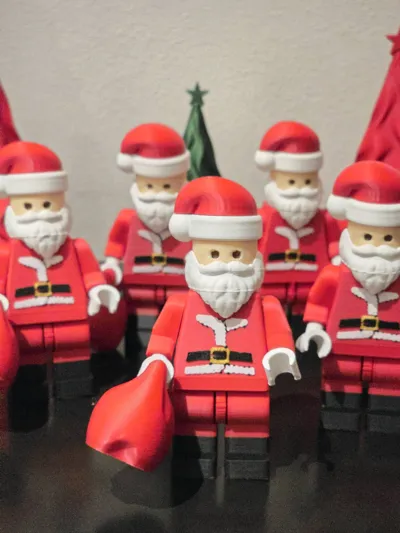 Santa Claus Legos brick style (optimized) - Free 3D Print Model ...