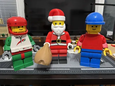 Santa Claus Legos brick style (optimized) - Free 3D Print Model ...