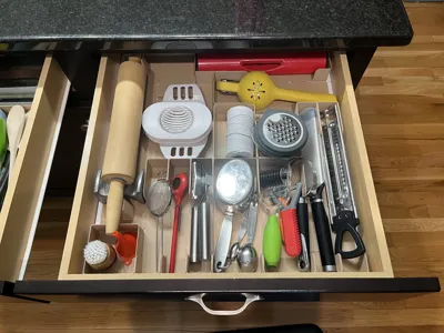 Gridfinity Kitchen Drawer (Parametric) Remixed by TrinitorMakerWorld ...