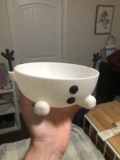 Snowman Olaf Bowl by mirabatek - MakerWorld