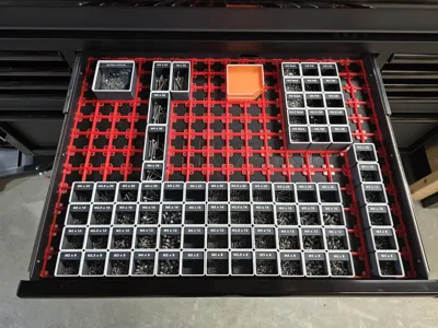 Gridfinity Metric Screw Bins by morellid97 MakerWorld: Download Free 3D ...