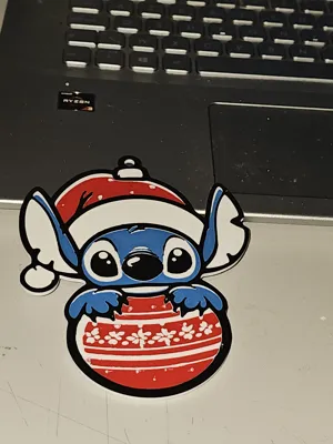 Stitch en Fête de Noël by ZipZapPrint - MakerWorld