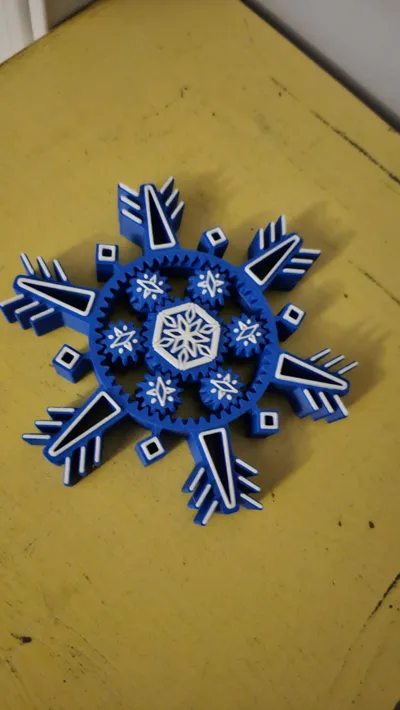 Snowflake - Planetary Gears - Fidget Spinner by CebulaTech - MakerWorld