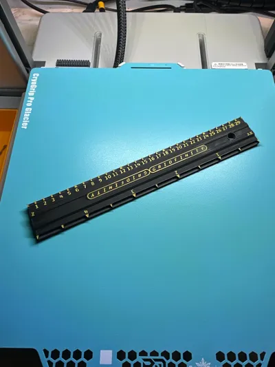 Gridfinity Ruler MKII [5 Unit Length For A1 Mini] by engineering by ...