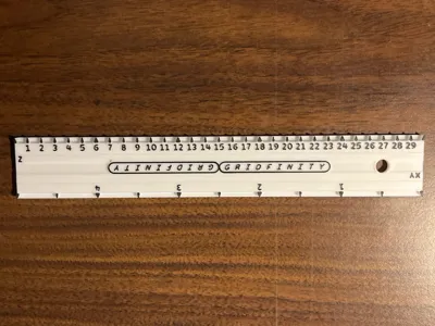 Gridfinity Ruler MKII [5 Unit Length For A1 Mini] by engineering by ...