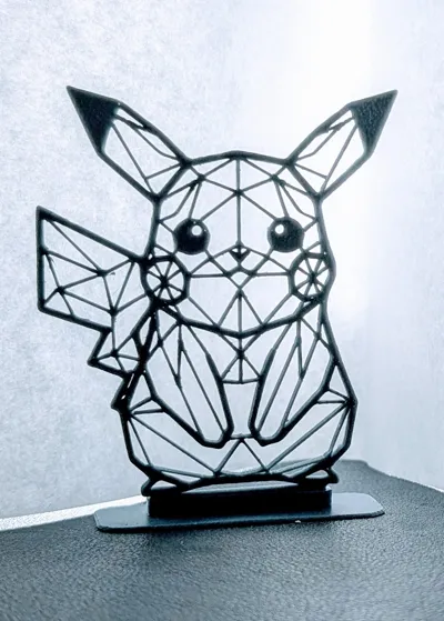 Pikachu Geometrico + Base da PhaseworksCAMakerWorld: Scarica Modelli 3D ...