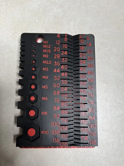 Screw Bolt Nut Pitch Thread Measuring Tool M1-M10 by MasterCake ...