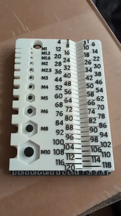 Screw Bolt Nut Pitch Thread Measuring Tool M1-M10 by MasterCake ...