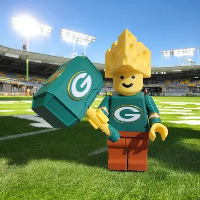 Green Bay Packers Cheesehead for Big Brick 500% by 2093DPrinting ...