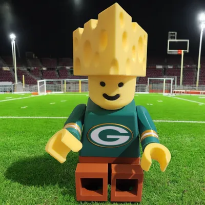 Green Bay Packers Cheesehead for Big Brick 500% by 2093DPrinting ...