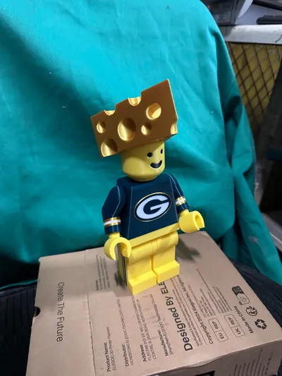 Green Bay Packers Cheesehead for Big Brick 500% by 2093DPrinting ...