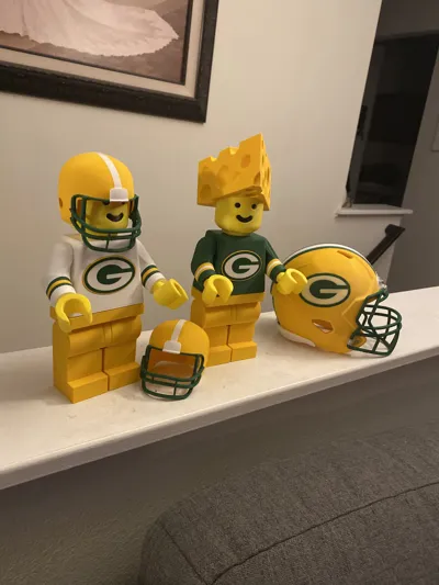 Green Bay Packers Cheesehead for Big Brick 500% by 2093DPrinting ...