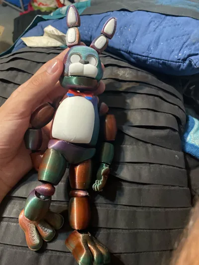 Bonnie - FNAF Posable Figure Pipe-cleaner Model Remixed by vidguide ...