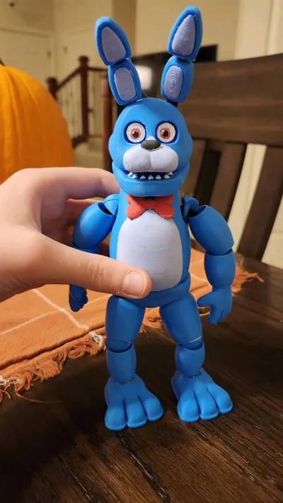 Bonnie - FNAF Posable Figure Pipe-cleaner Model - Free 3D Print Model ...