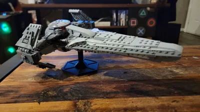 Angled Star Wars Brick (LEGOs) Space Ship Stand by Kennen3D MakerWorld ...