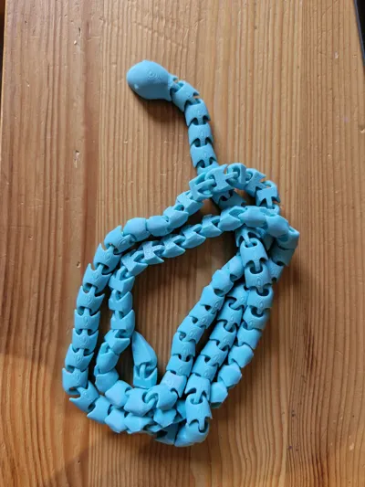 Tiny Flexi Snake 'The Extra Long One' - Free 3D Print Model - MakerWorld