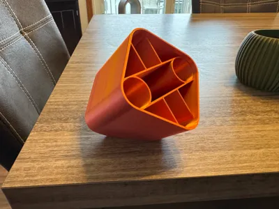 Desk Organizer - Slanted Cube by Meyui MakerWorld: Download Free 3D Models