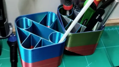 Desk Organizer - Slanted Cube by Meyui - MakerWorld