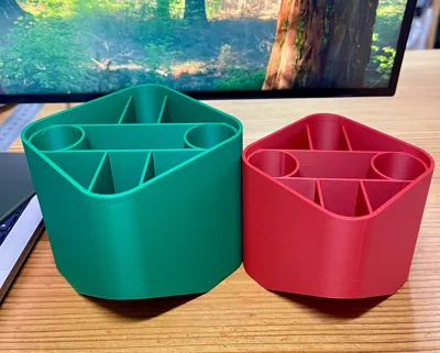 Desk Organizer - Slanted Cube by Meyui MakerWorld: Download Free 3D Models