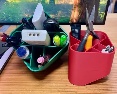 Desk Organizer - Slanted Cube by Meyui MakerWorld: Download Free 3D Models