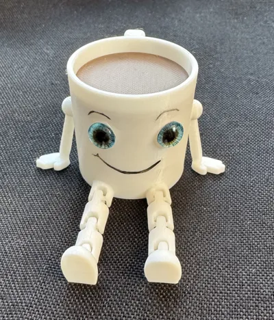Coffee mug with articulated legs by Torbjorn16 MakerWorld: Download ...