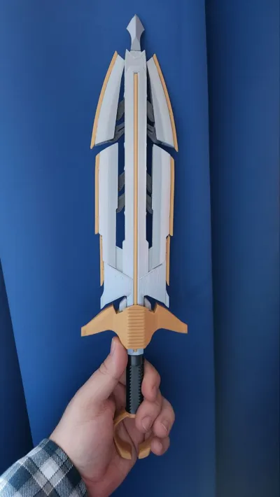 Mecha Sword with Movable Blades - Free 3D Print Model - MakerWorld