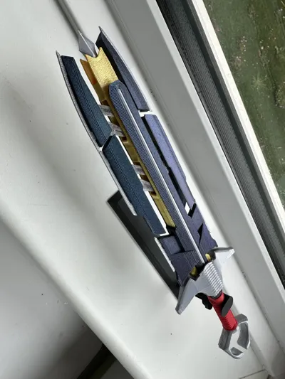 Mecha Sword with Movable Blades - Free 3D Print Model - MakerWorld