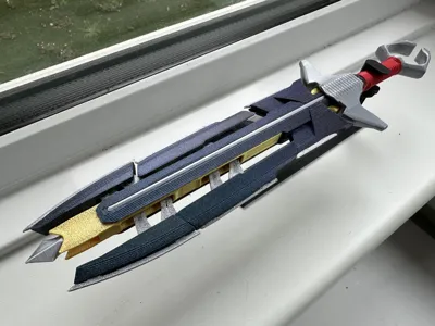 Mecha Sword with Movable Blades - Free 3D Print Model - MakerWorld