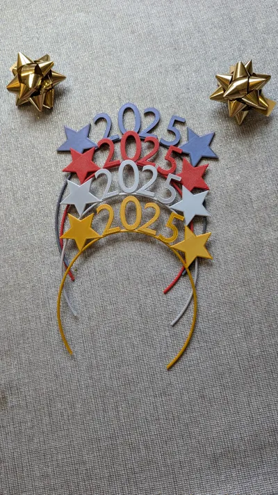 2025 headband- New years headband by Printcube3d - MakerWorld