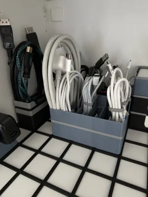 Gridfinity Cable Storage Bins by Jason and a bunch of wires MakerWorld ...