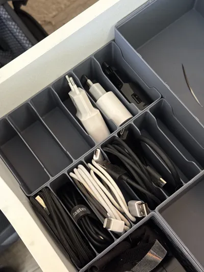 Gridfinity Cable Storage Bins by Jason and a bunch of wires MakerWorld ...