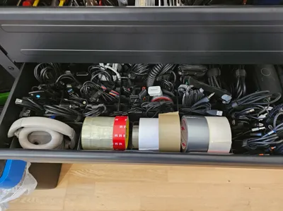 Gridfinity Cable Storage Bins by Jason and a bunch of wires MakerWorld ...
