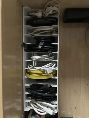 Gridfinity Cable Storage Bins by Jason and a bunch of wires - MakerWorld