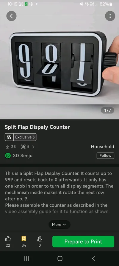 Flip Clock Mechanism by NotKuro MakerWorld: Download Free 3D Models