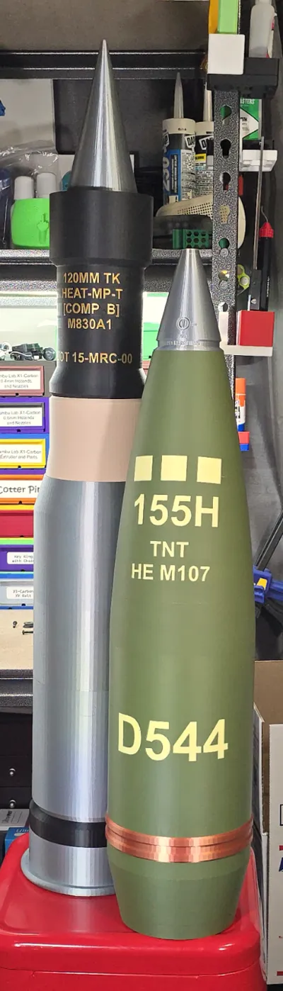 M107 155mm Artillery shell by Filaments and Freeways MakerWorld ...