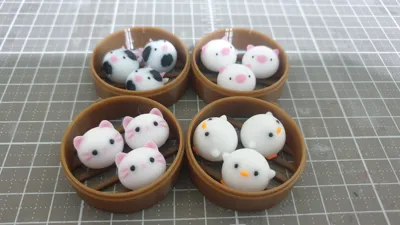 Cow Bun Fidget Keychain (Dim Sum) by Jefflynn MakerWorld: Download Free ...