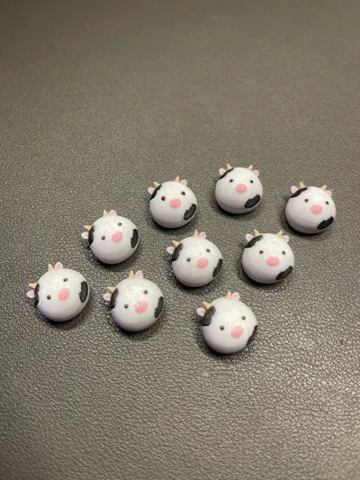Cow Bun Fidget Keychain (Dim Sum) - Free 3D Print Model - MakerWorld