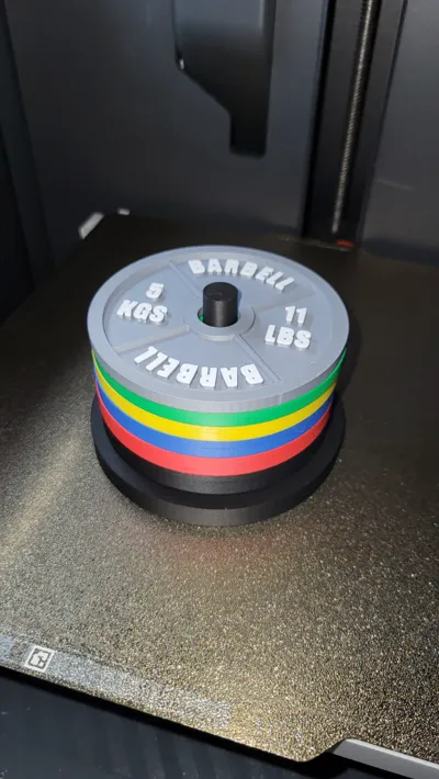 Olympic Weight Coasters with 50KG Stand - Free 3D Print Model - MakerWorld