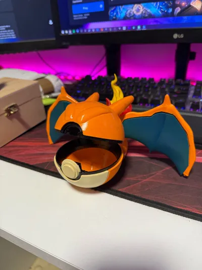 Charizard Ball - Pokemon - Pokeball Functional by Torikami MakerWorld ...