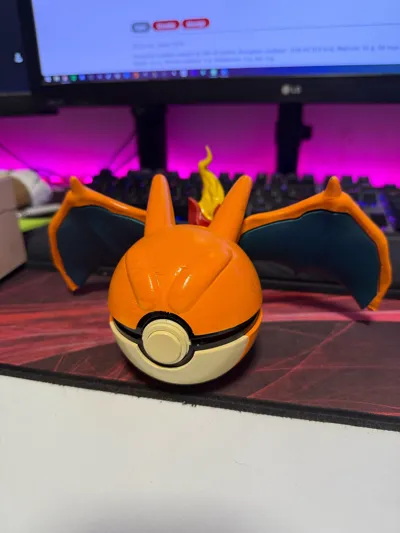 Charizard Ball - Pokemon - Pokeball Functional by Torikami MakerWorld ...
