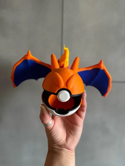 Charizard Ball - Pokemon - Pokeball Functional by Torikami MakerWorld ...