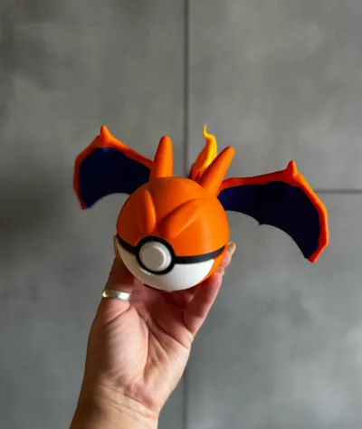 Charizard Ball - Pokemon - Pokeball Functional by Torikami MakerWorld ...